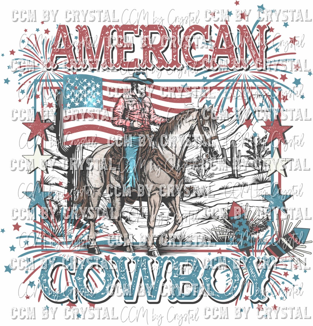 American Cowboy Fourth of July Patriotic Western Ready to Press ...