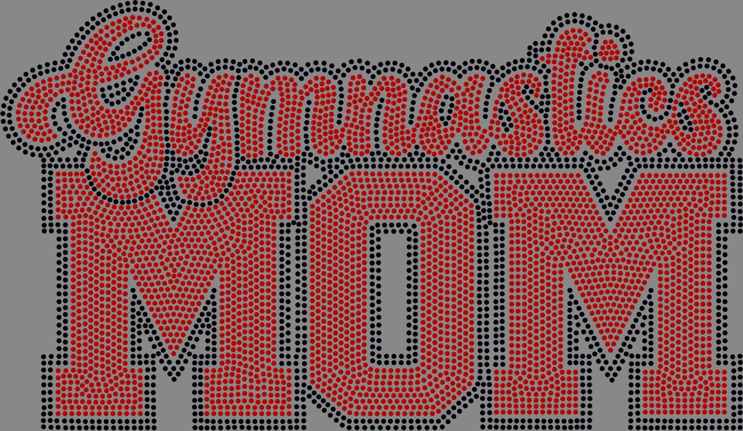 Gymnastics Mom 11" Wide 2 Color Ready to Press Spangle Transfer - Etsy