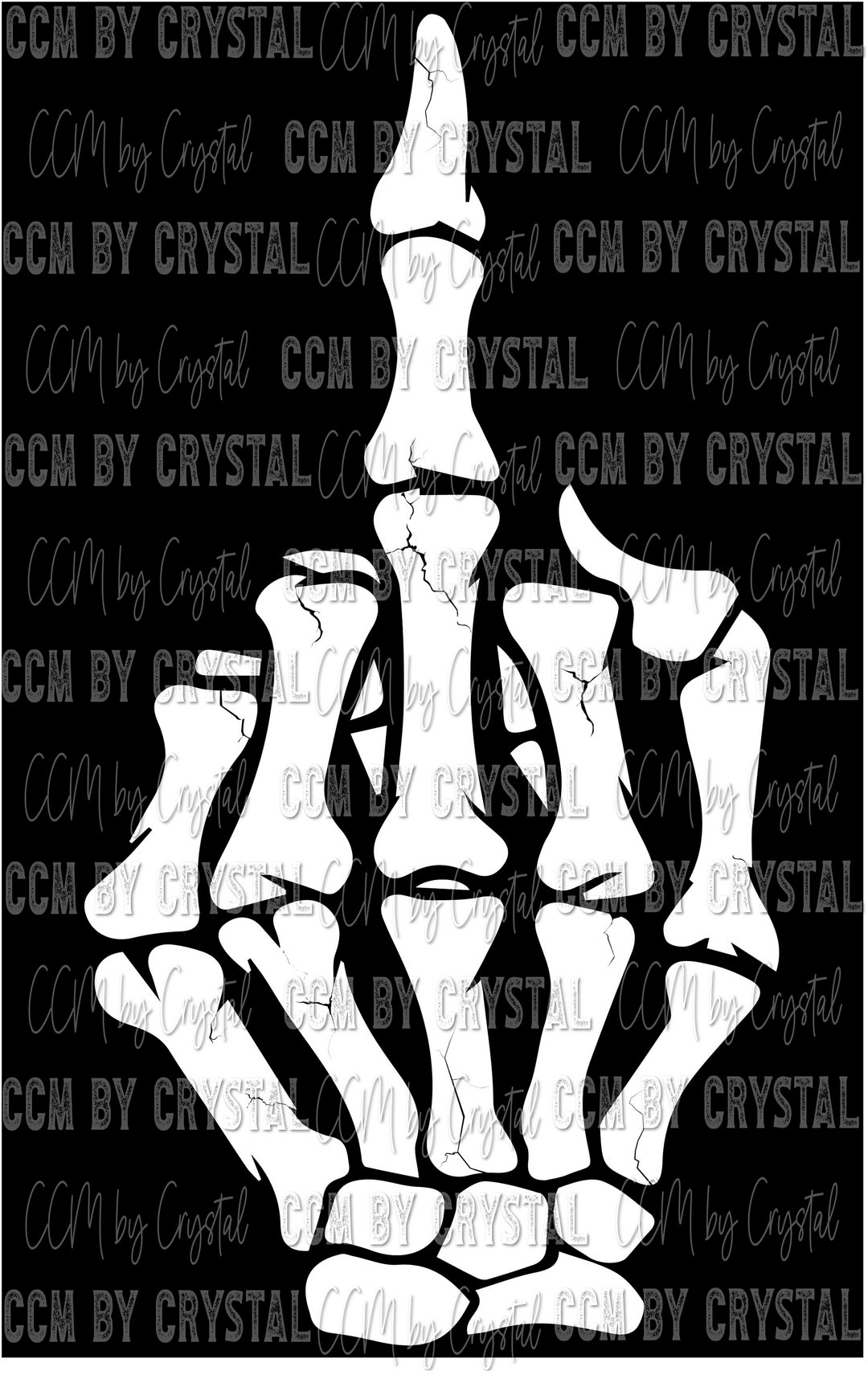 Middle Finger Skeleton Hand Transfers DTF Transfers - Etsy