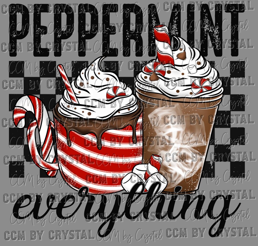 Christmas Peppermint Everything Ready to Press Transfer Direct to Film ...