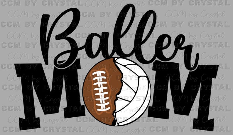Baller Mom Volleyball Football Ready to Press Transfers DTF Transfers ...