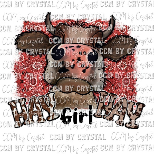 Hay Girl Hay Cow Sublimation - Etsy