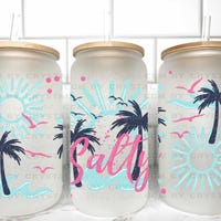 Sea Life Libbey Can Glass Svg, 16 Oz Can Glass, Sea Life Svg, Seamless ...