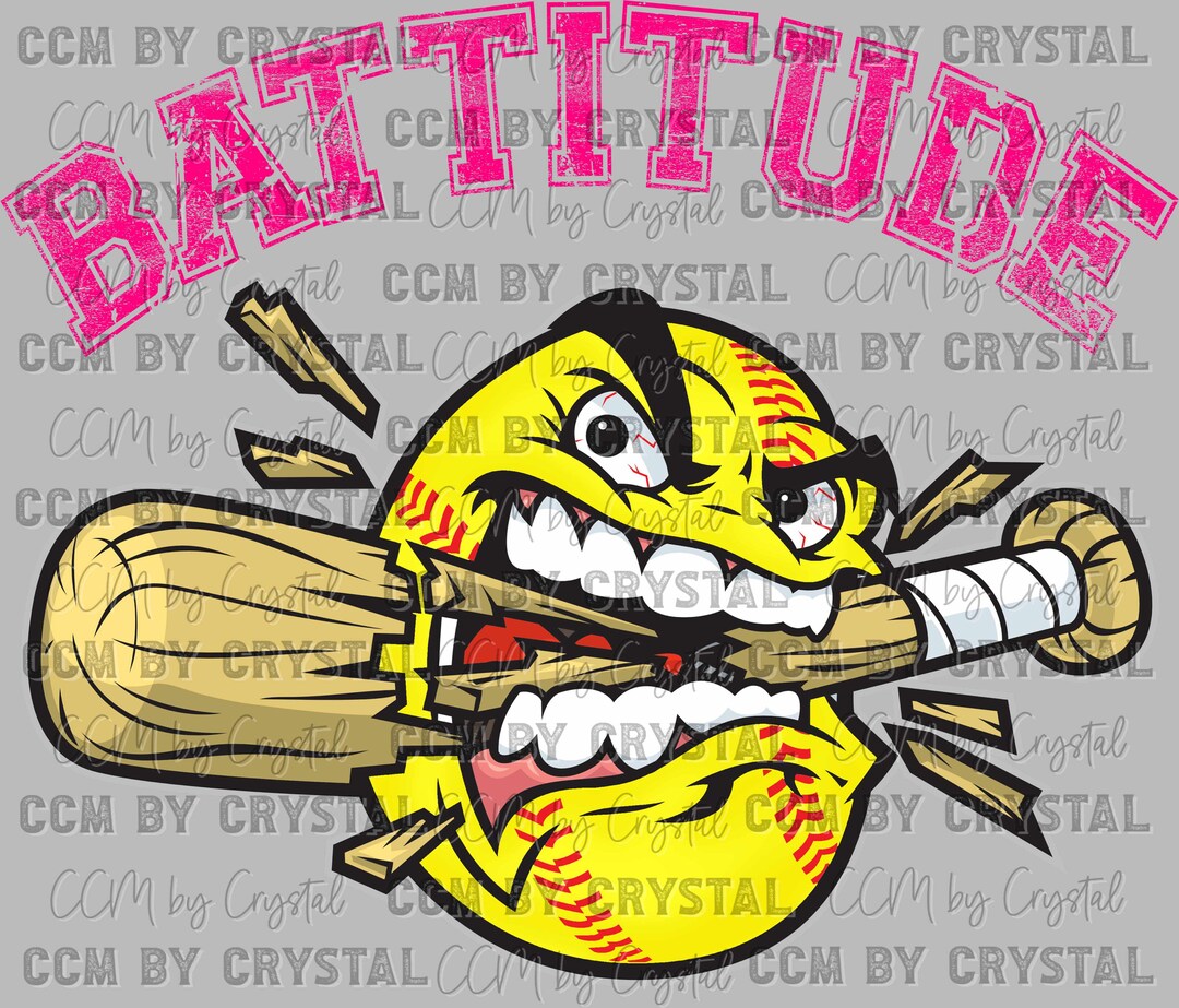 Pink Battitude Mean Softball PNG Digital Download ONLY - Etsy