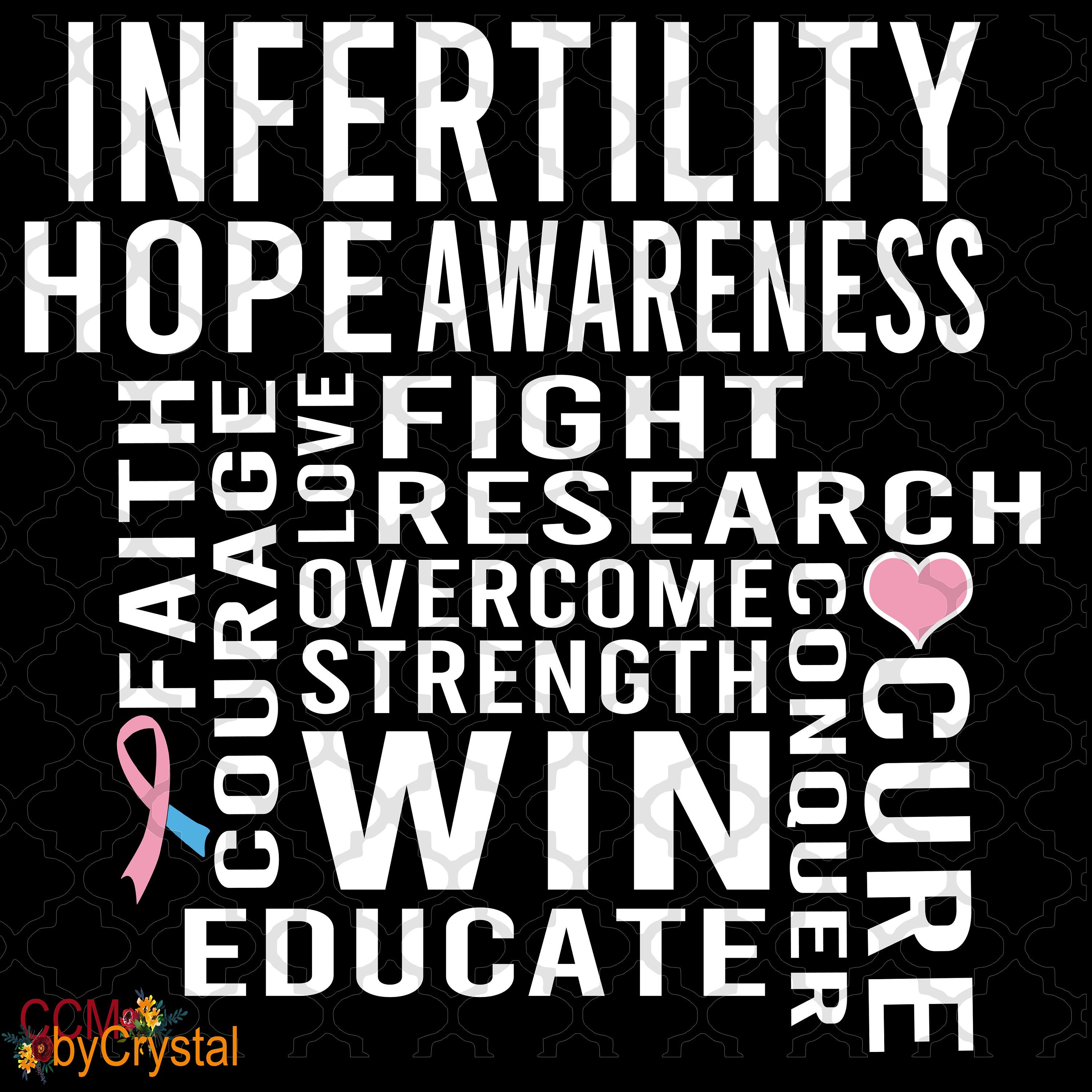 Infertility Awareness Heart