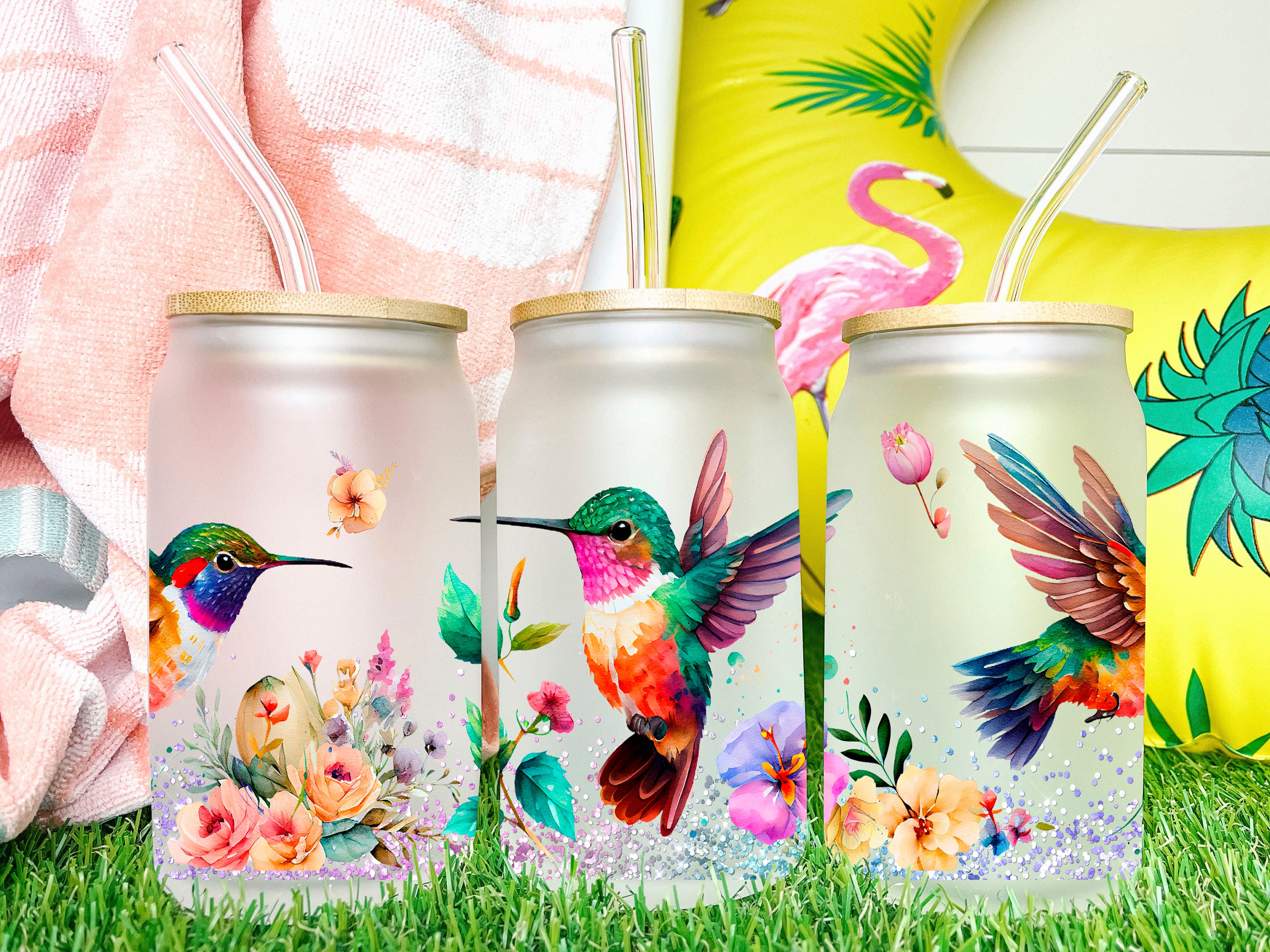 Hummingbird UV DTF Transfer 16oz Libby Glass Can Wrap Ready to Apply - Etsy