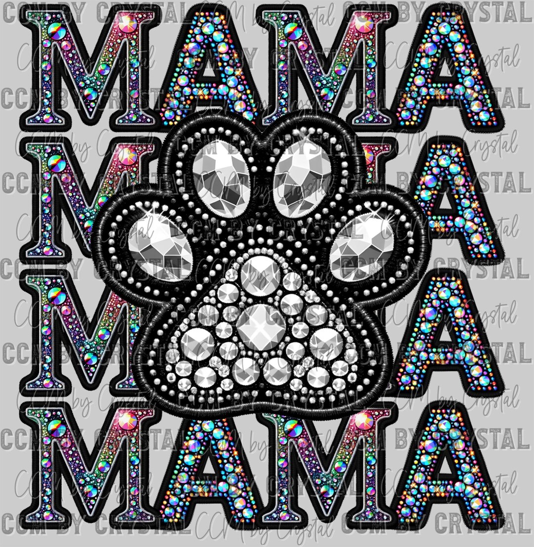Mama Paw Faux Rhinestones Ready to Press Transfer Direct to Film DTF ...