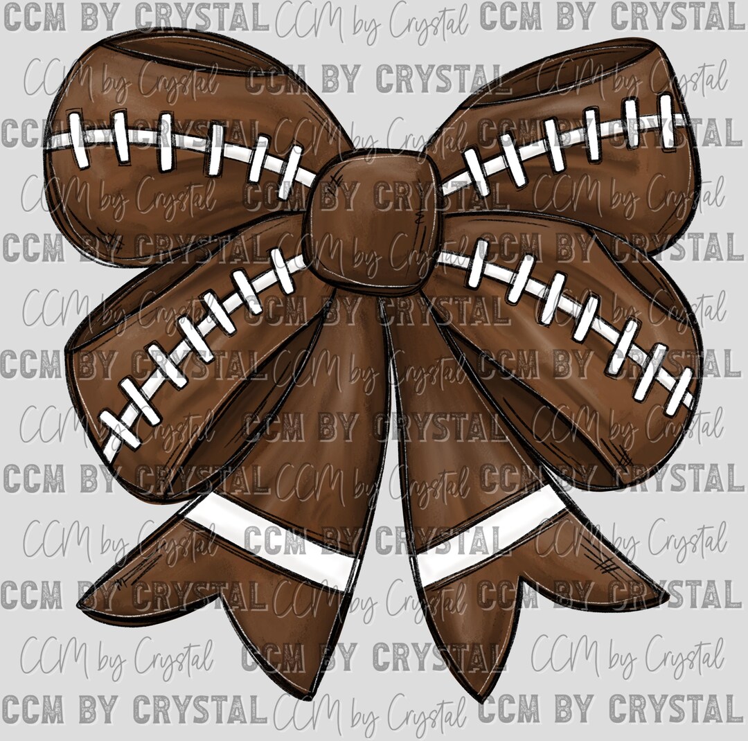Football Bow Ready to Press Transfer Direct to Film DTF Transfers ...