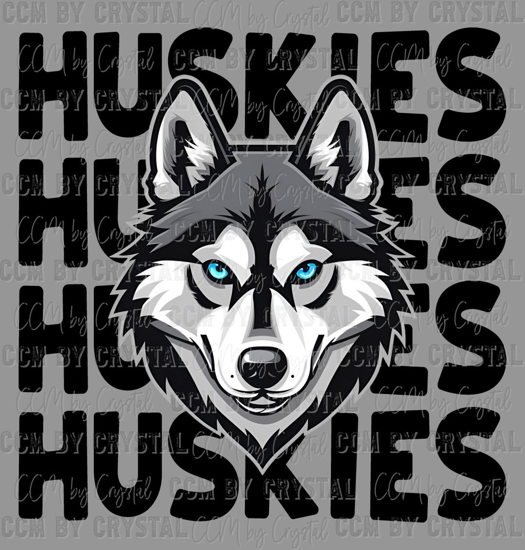 Huskies Mascot Ready to Press Transfer Direct to Film DTF Transfers ...