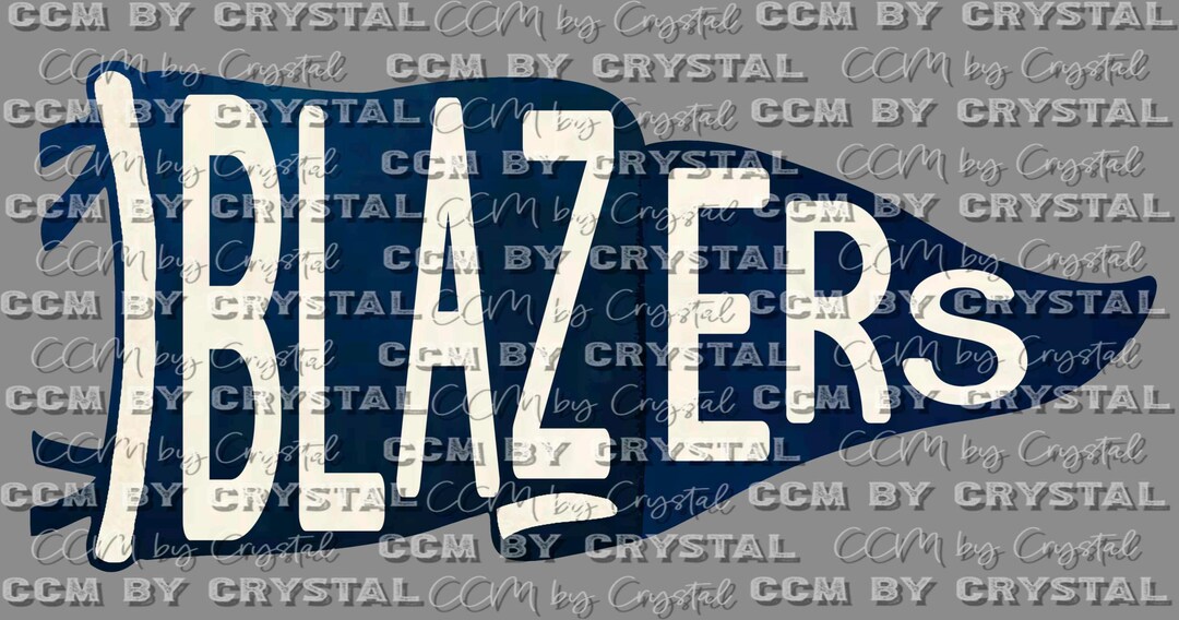 Blazers Pennant Mascot Ready to Press Transfers DTF Transfers ...