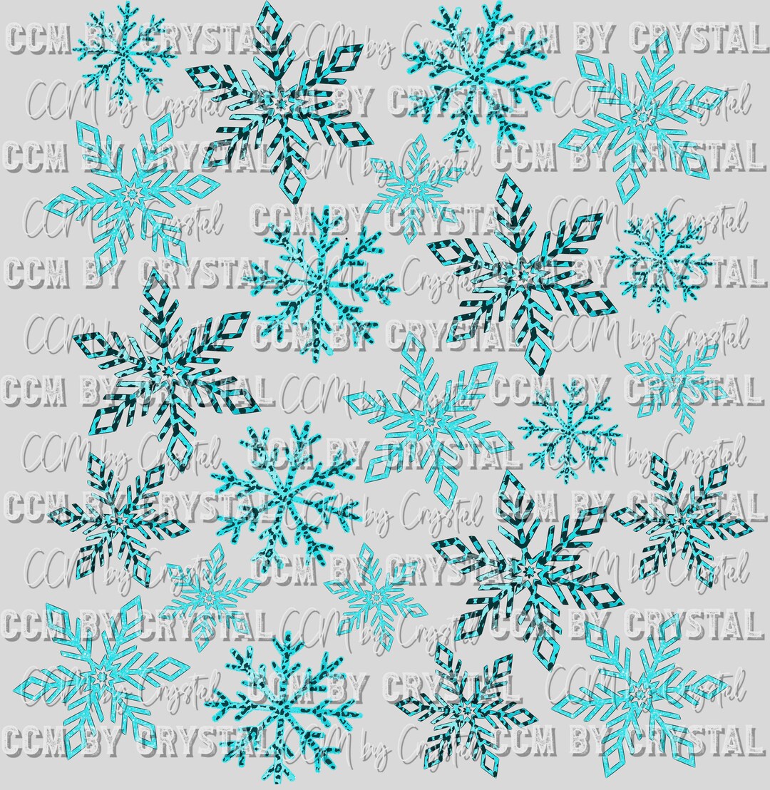 Snowflakes Winter Christmas Ready to Press Transfer DTF Transfers ...