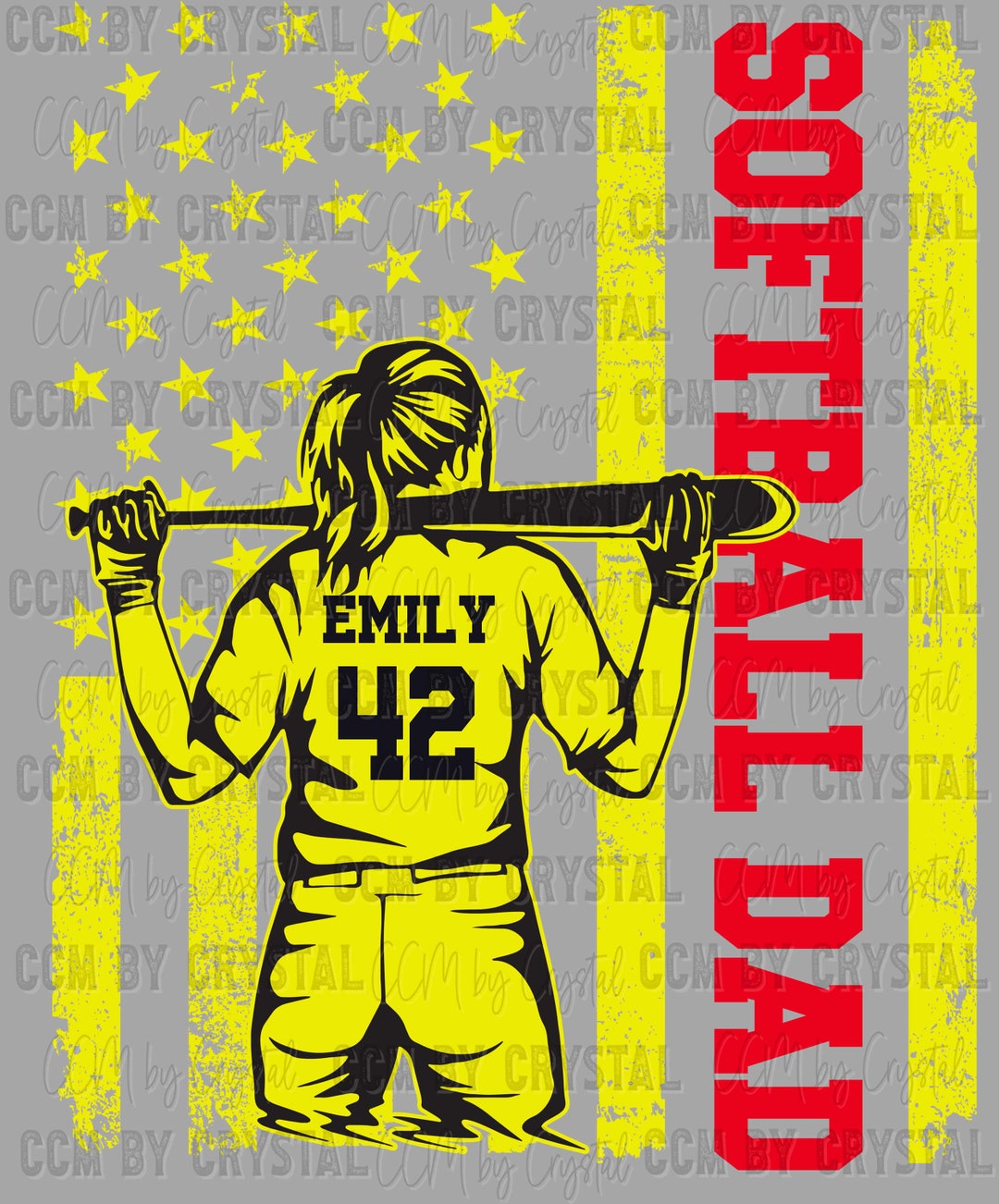 Personalized Softball Dad Ready to Press Transfer Ready to Press ...