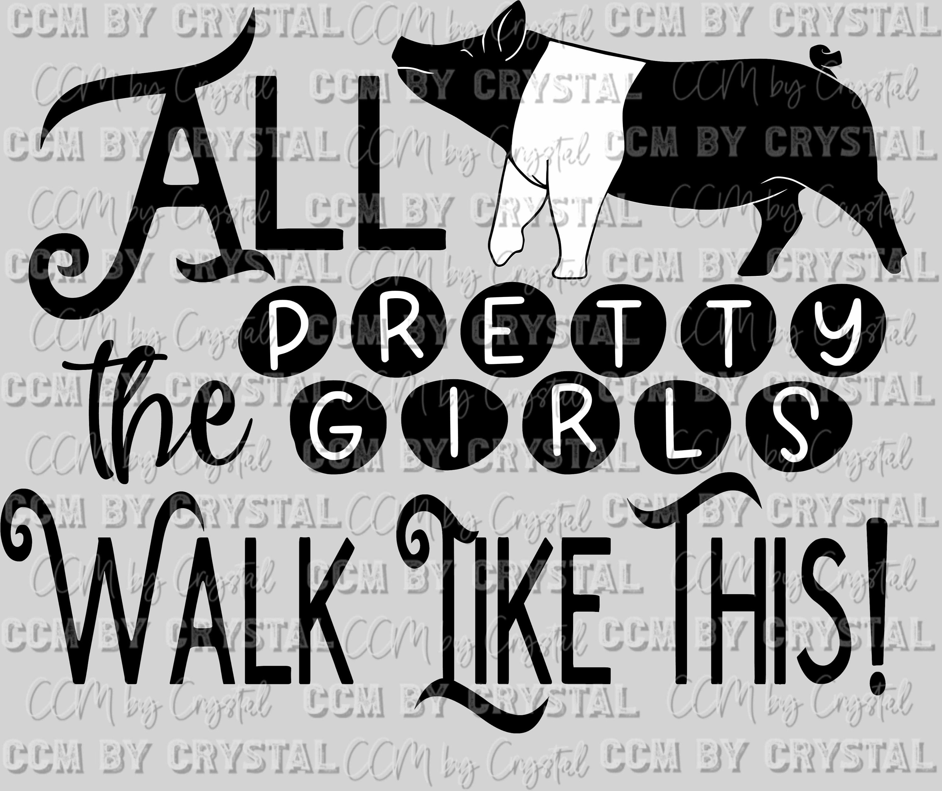 Pretty Girls Stock Show Pig Ready to Press Transfers Direct to Film ...