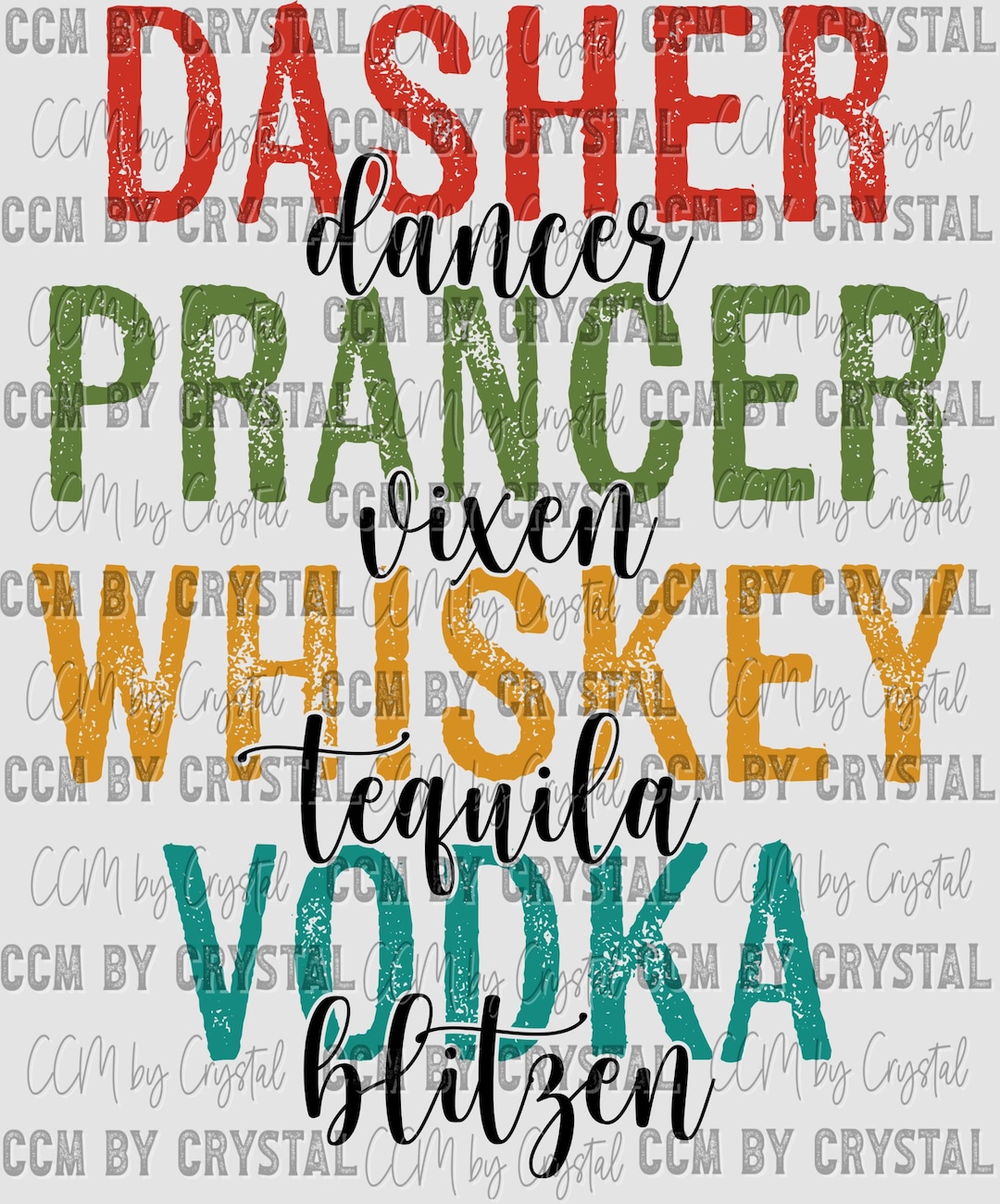 Christmas Reindeer and Vodka Direct to Film Transfer DTF Transfers ...