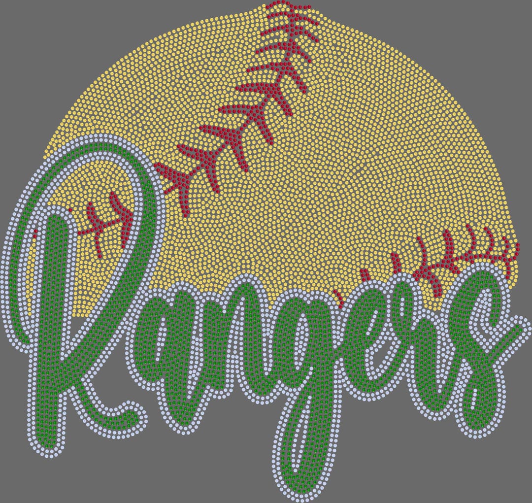 Custom Mascot Softball/baseball Approx 11" Spangle Transfer - Etsy