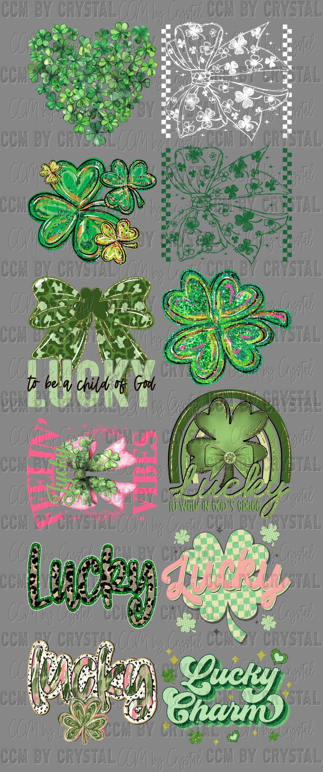 Pre-made St. Patrick's Day 60in Gang Sheet Longest Side Gang Sheets for ...