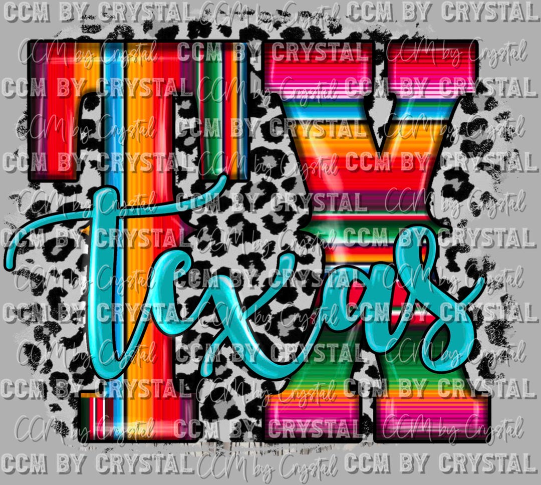 Texas Serape Leopard Ready to Press Transfer Ready to Press Transfer ...