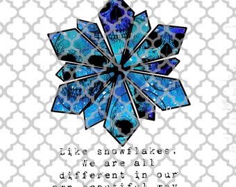 We Are Like Snowflakes - Etsy