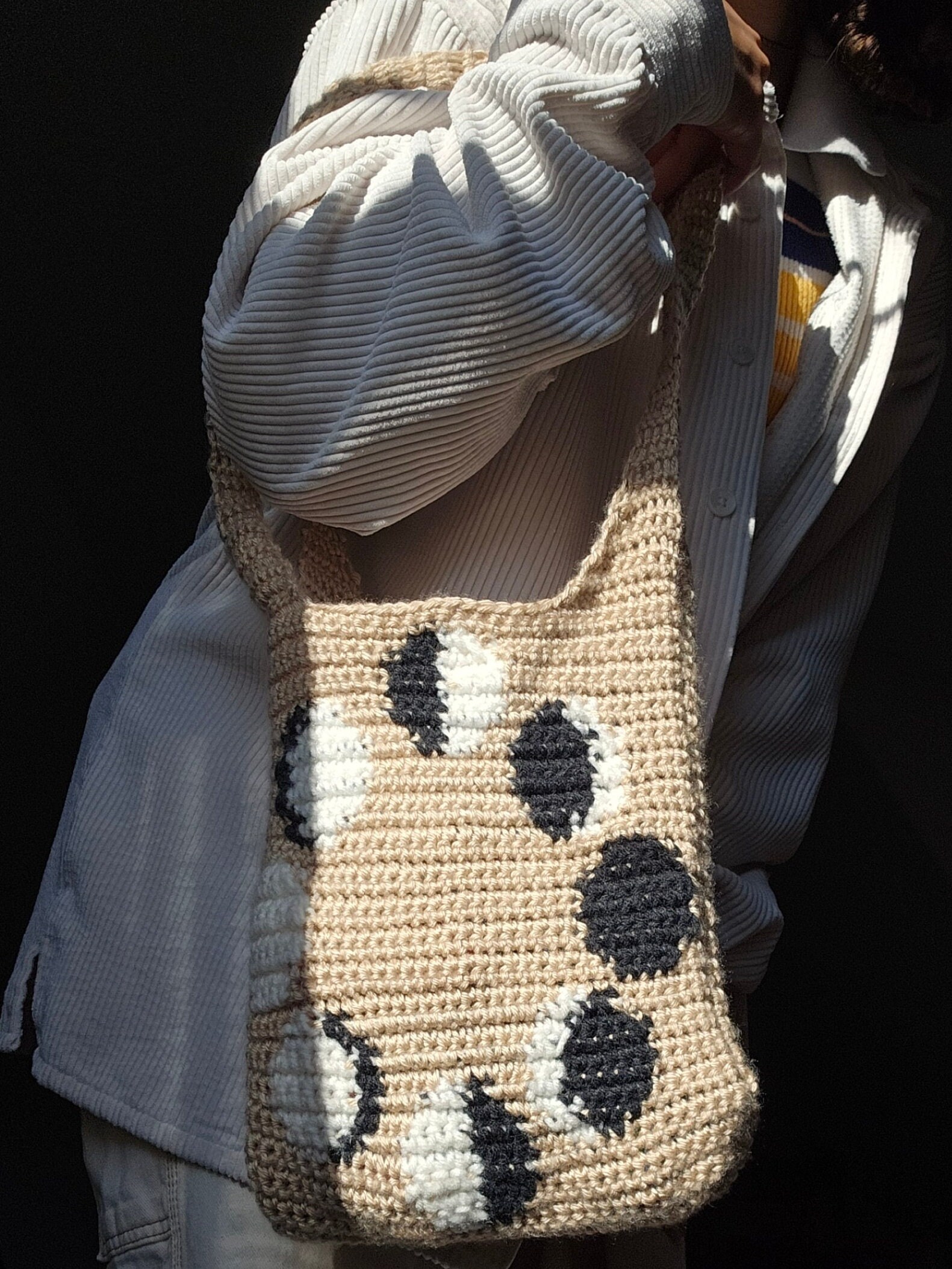Celestial Phases Crochet Crossbody Tote Bag - Etsy