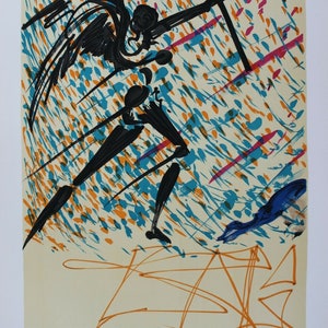 Salvador Dali Original Lithograph Vitraux Mystical Exaltation Angels in ...