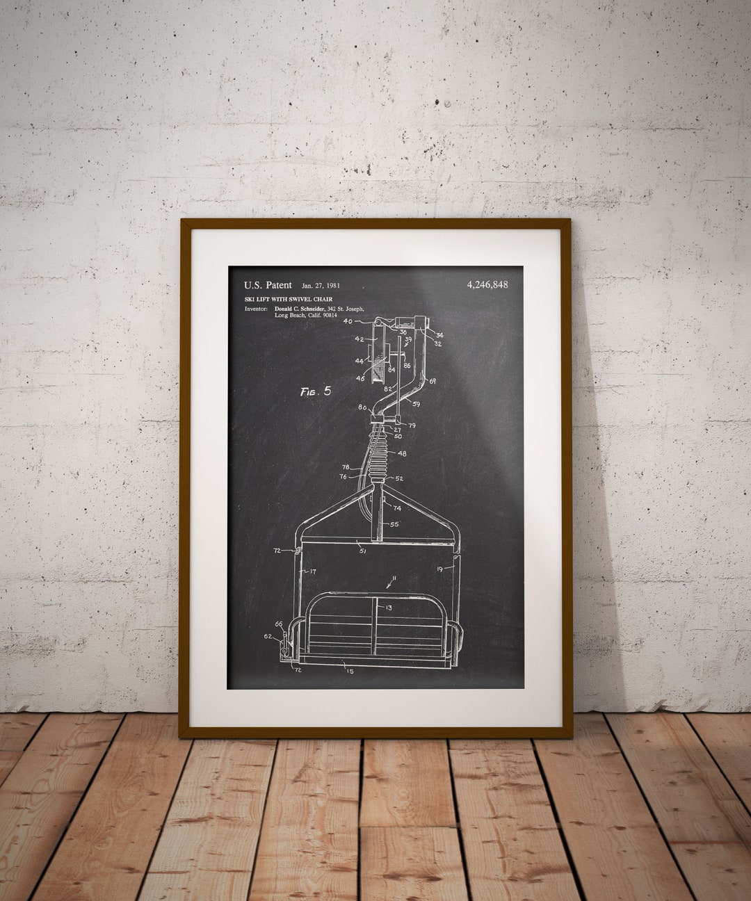 Chairlift Patent Print, Ski Lift Patent Poster, Swivel Chair Wall Art ...