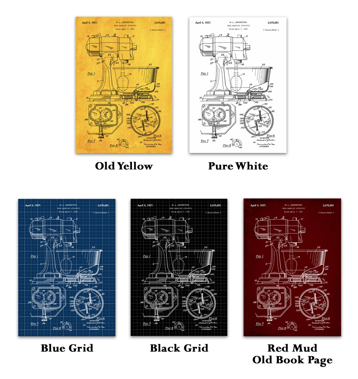 Food Handling Apparatus Patent Poster Food Processor Patent - Etsy
