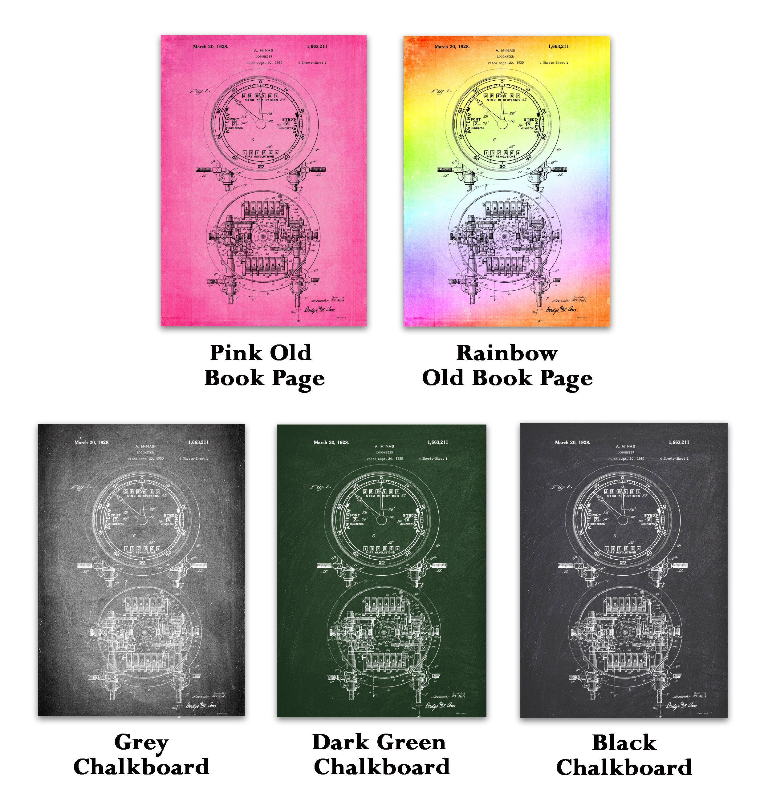 Marine Logo Meter Patent Art Print Boat's Logometer - Etsy UK