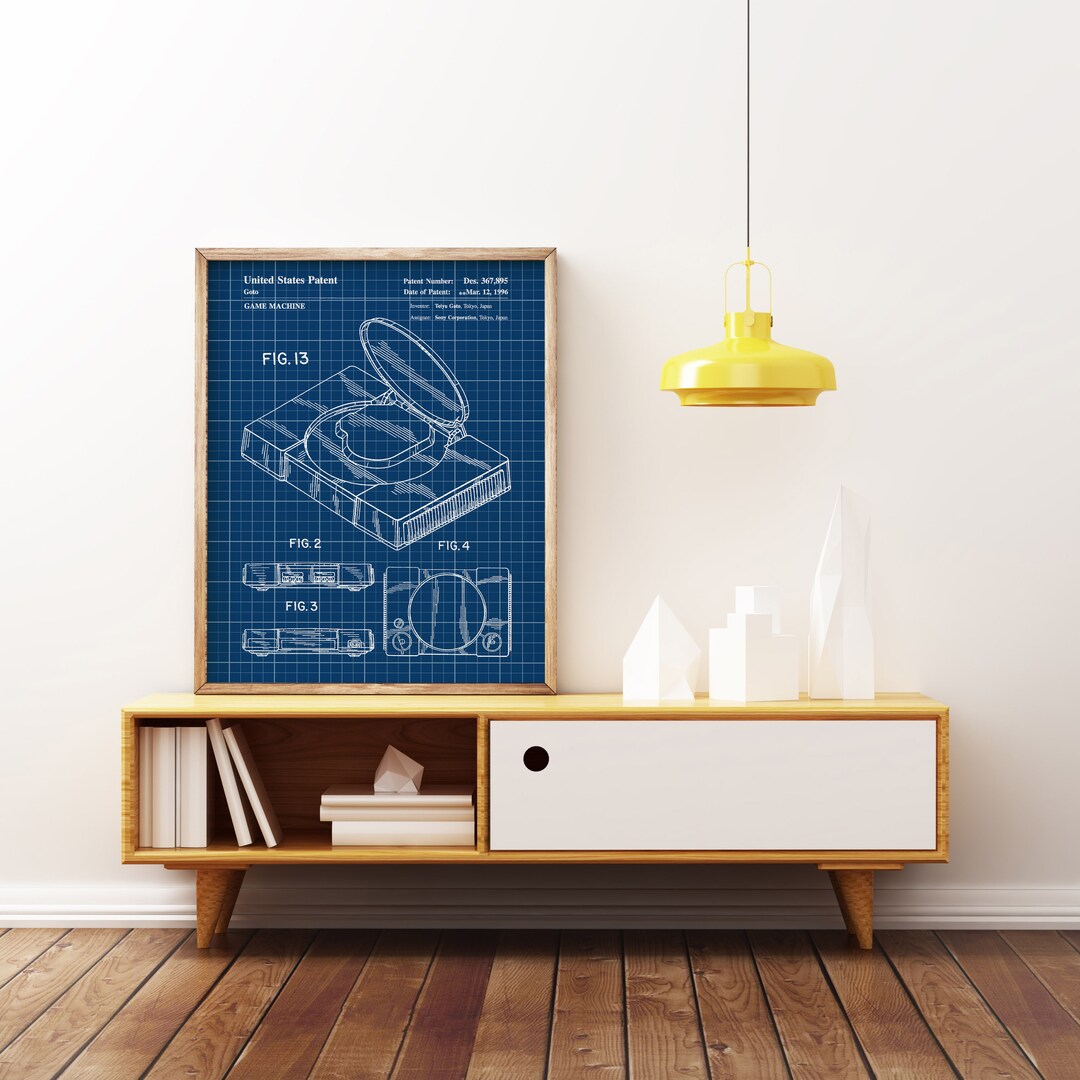 Console Blueprint, Video Game Patent Print, Video Game Console Poster ...