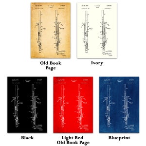 Bassoon Musical Instrument Patent Poster, Bassoon Patent Print, Bassoon ...