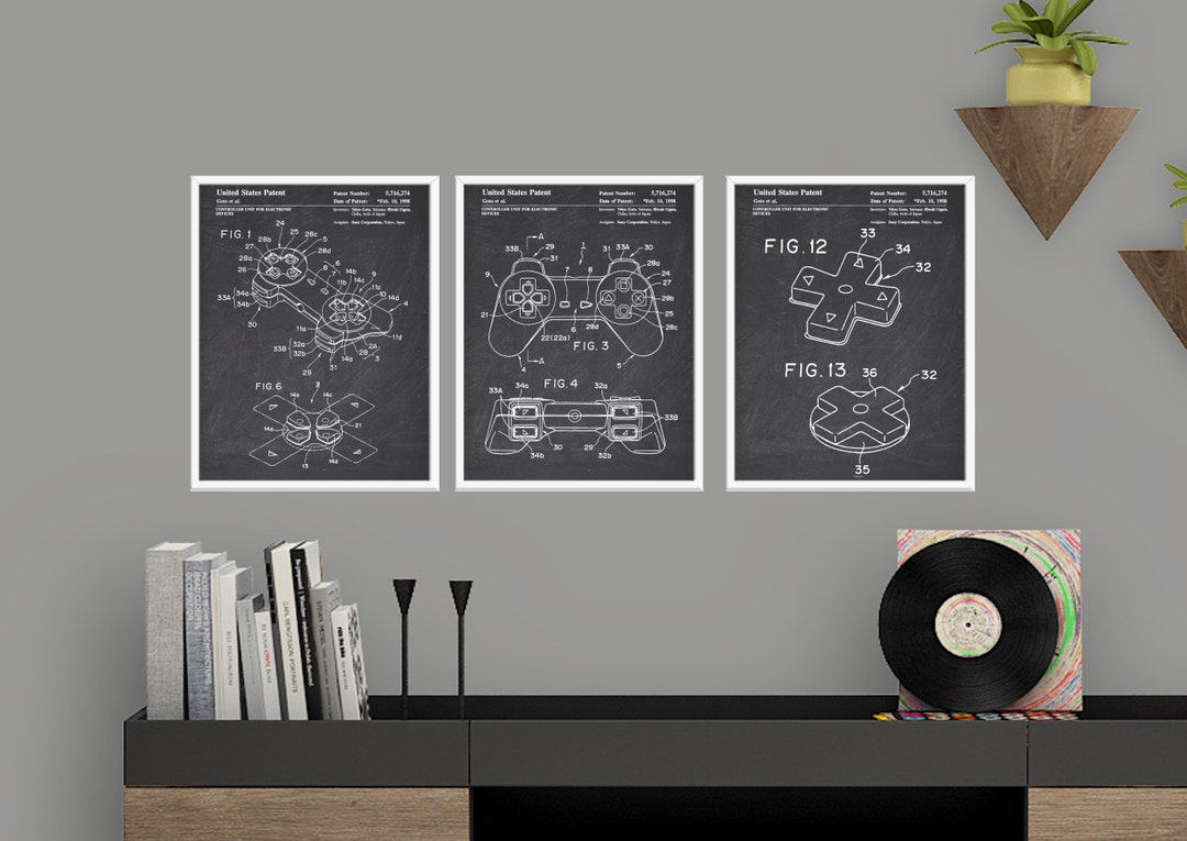 Set of 3 Console Blueprints, Bundle of 3 Video Console Controller ...