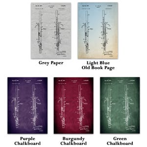 Bassoon Musical Instrument Patent Poster, Bassoon Patent Print, Bassoon ...
