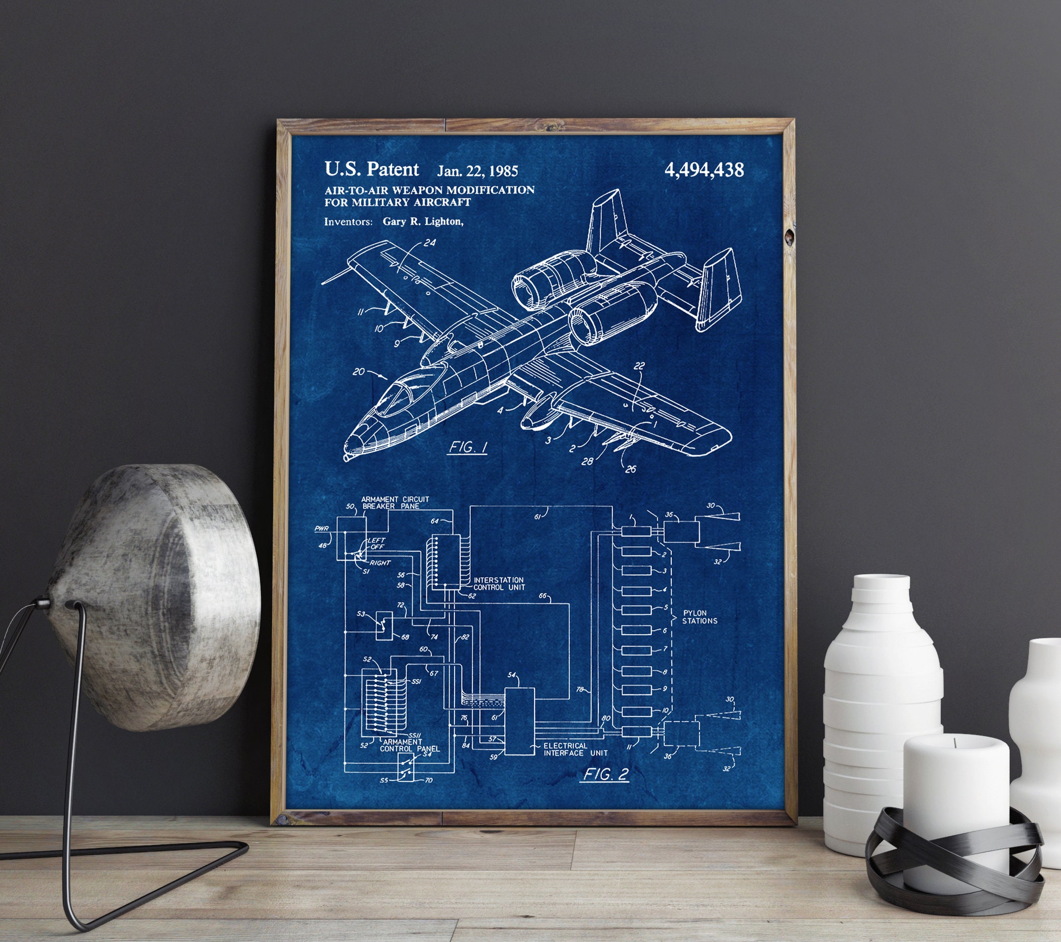 A10 Warthog Aircraft 1985 Patent Poster, A10 Warthog Plane Patent Print ...