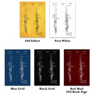 Bassoon Musical Instrument Patent Poster, Bassoon Patent Print, Bassoon ...