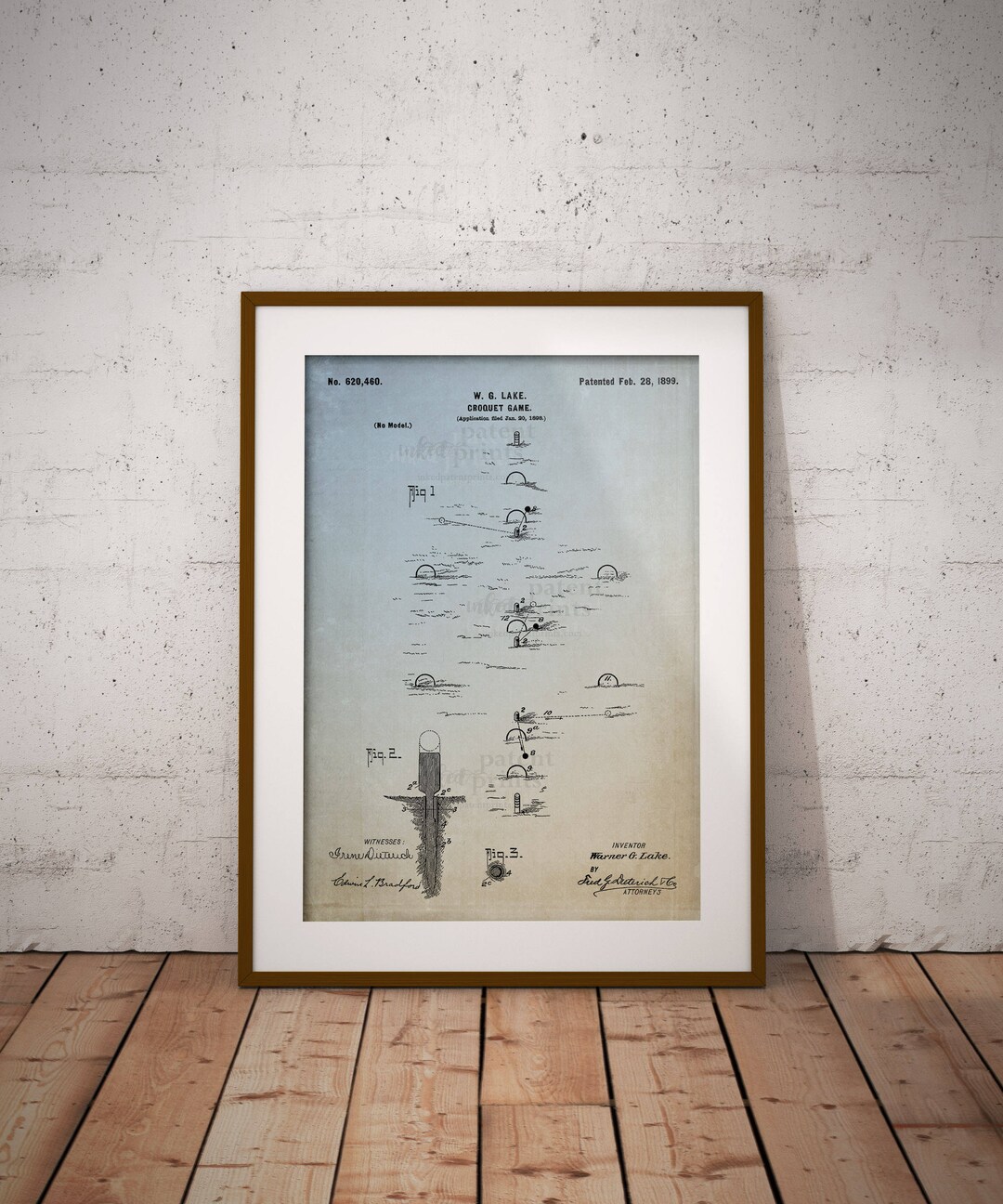 Croquet Game Patent Poster, Croquet Game Patent Print, Croquet Wall Art ...