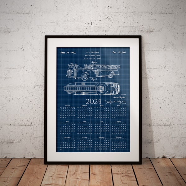 Firefighter Calendar 2024 - Etsy