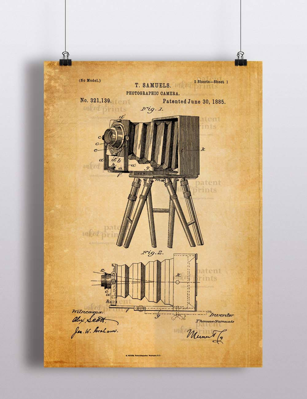 Photographic Camera 1885 Patent Art Printphotographic Camera - Etsy UK