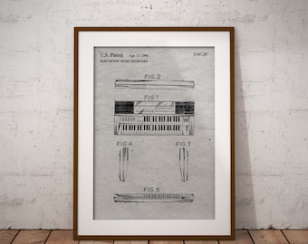 Electric Keyboard Patent Print Art 1941 - Etsy