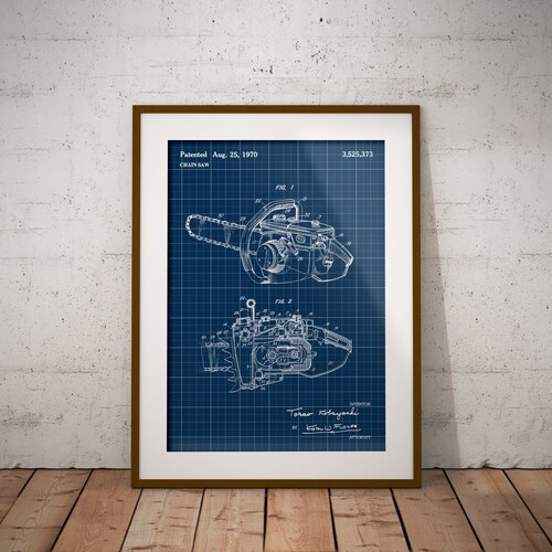 Chainsaw Patent Art Print. Blueprint Poster. Logger Gift - Etsy