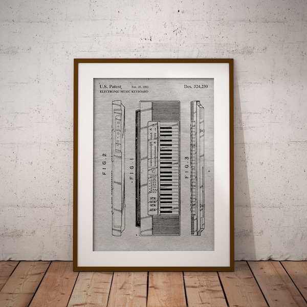 Keyboard Blueprint - Etsy