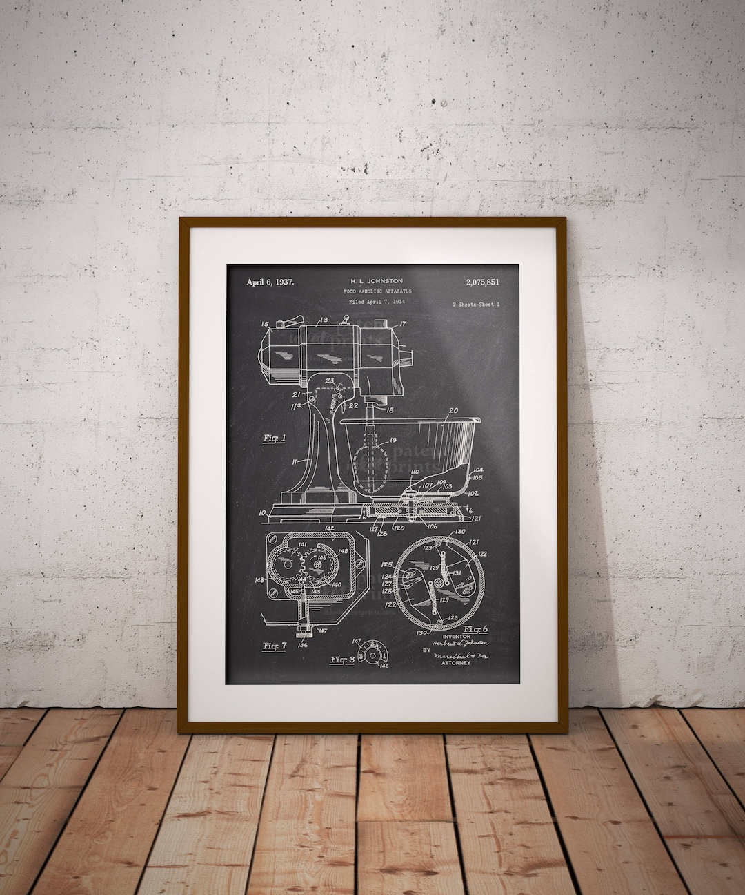 Food Handling Apparatus Patent Poster, Food Processor Patent Print ...