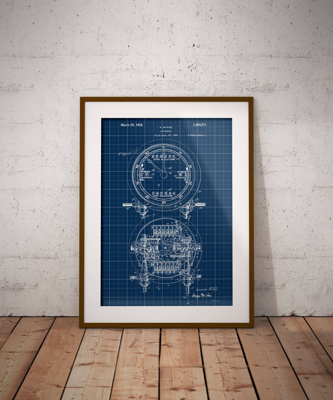 Marine Logo Meter Patent Art Print, Boat's Logometer Patent, Ships Logo ...