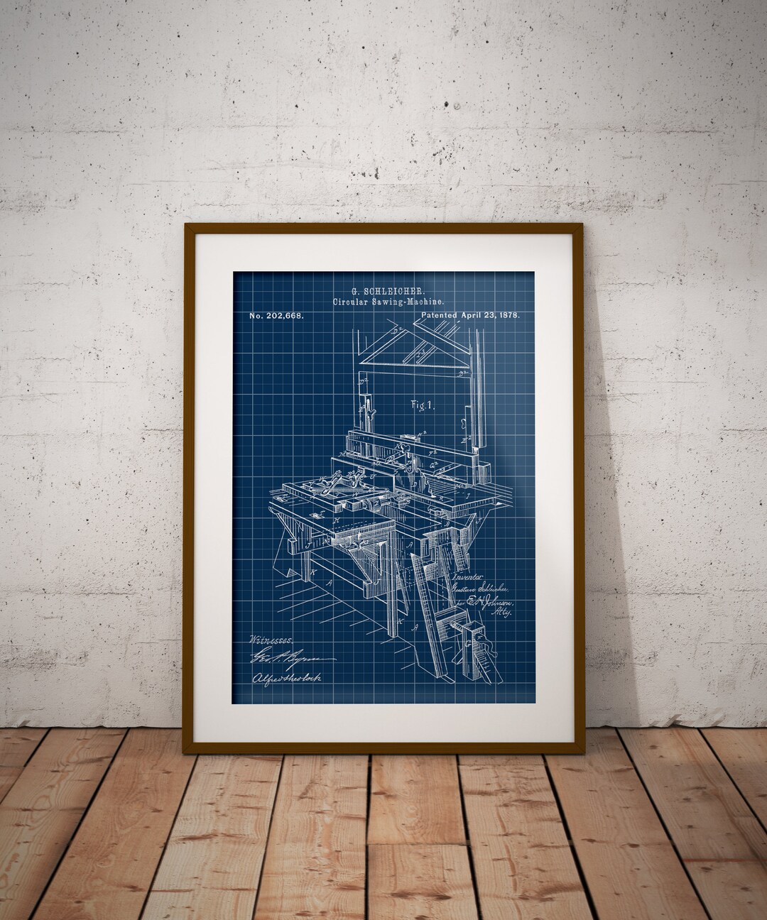 Table Saw Patent Print: 1877 Blueprint, Woodworker Gift - Etsy