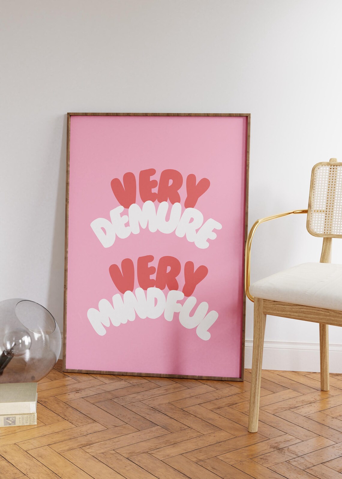 Very Demure, Very Mindful Tik Tok Trend Wall Art, Girly Poster ...