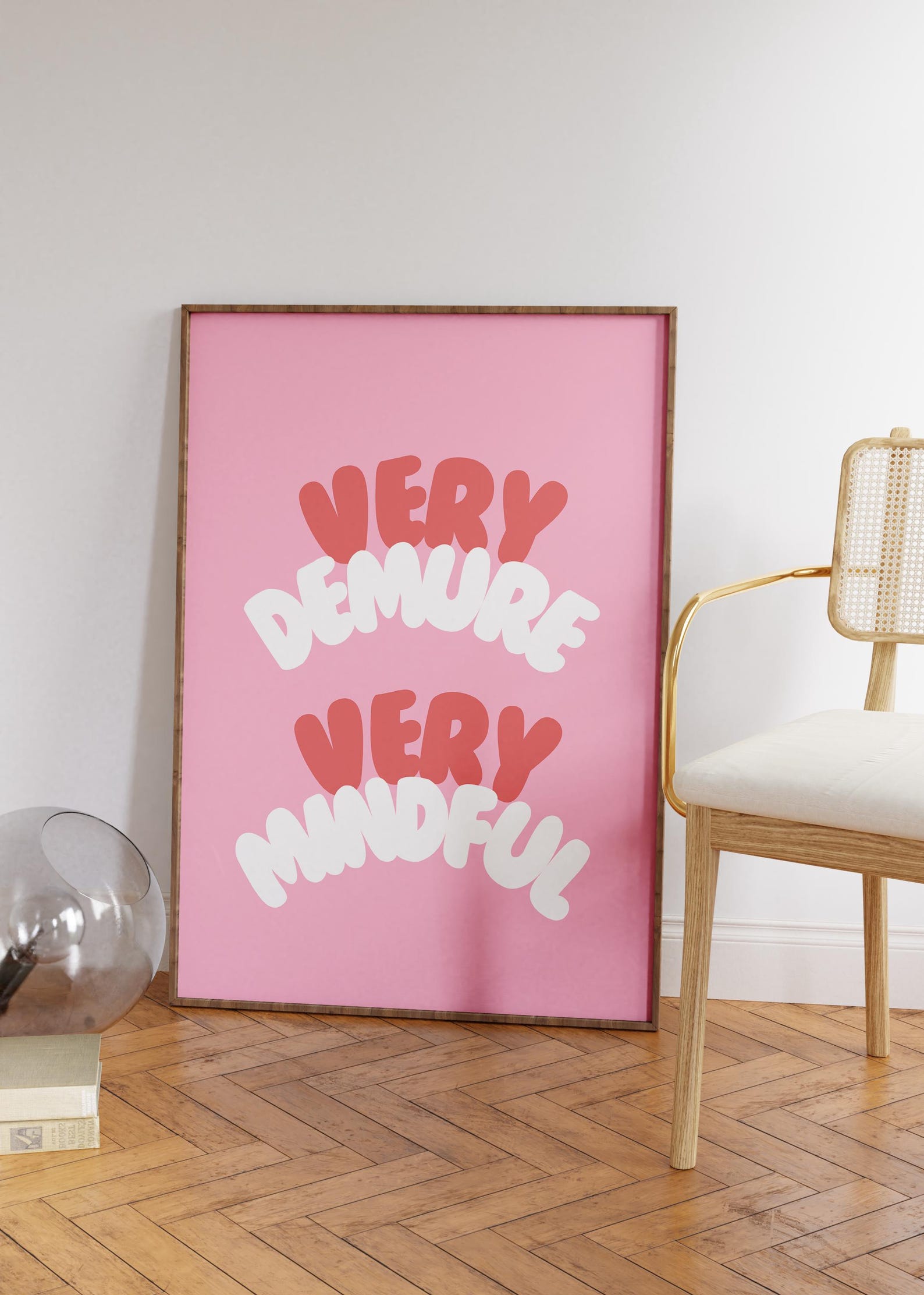 Very Demure, Very Mindful Tik Tok Trend Wall Art, Girly Poster ...