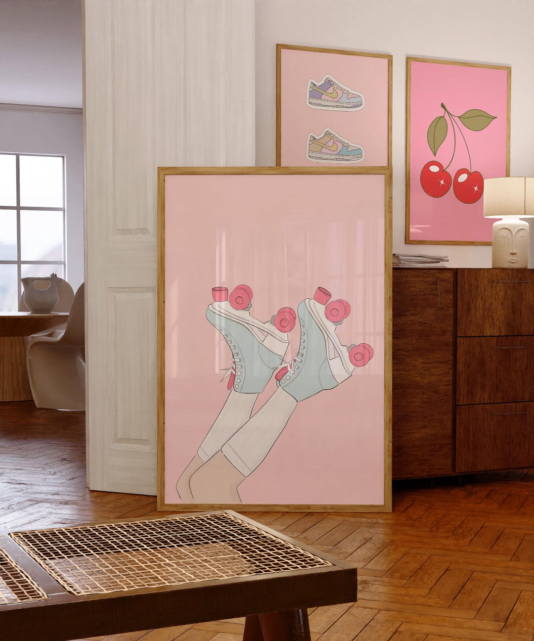 Roller Skate Print Digital Download Roller Skating Print Retro Wall Art ...