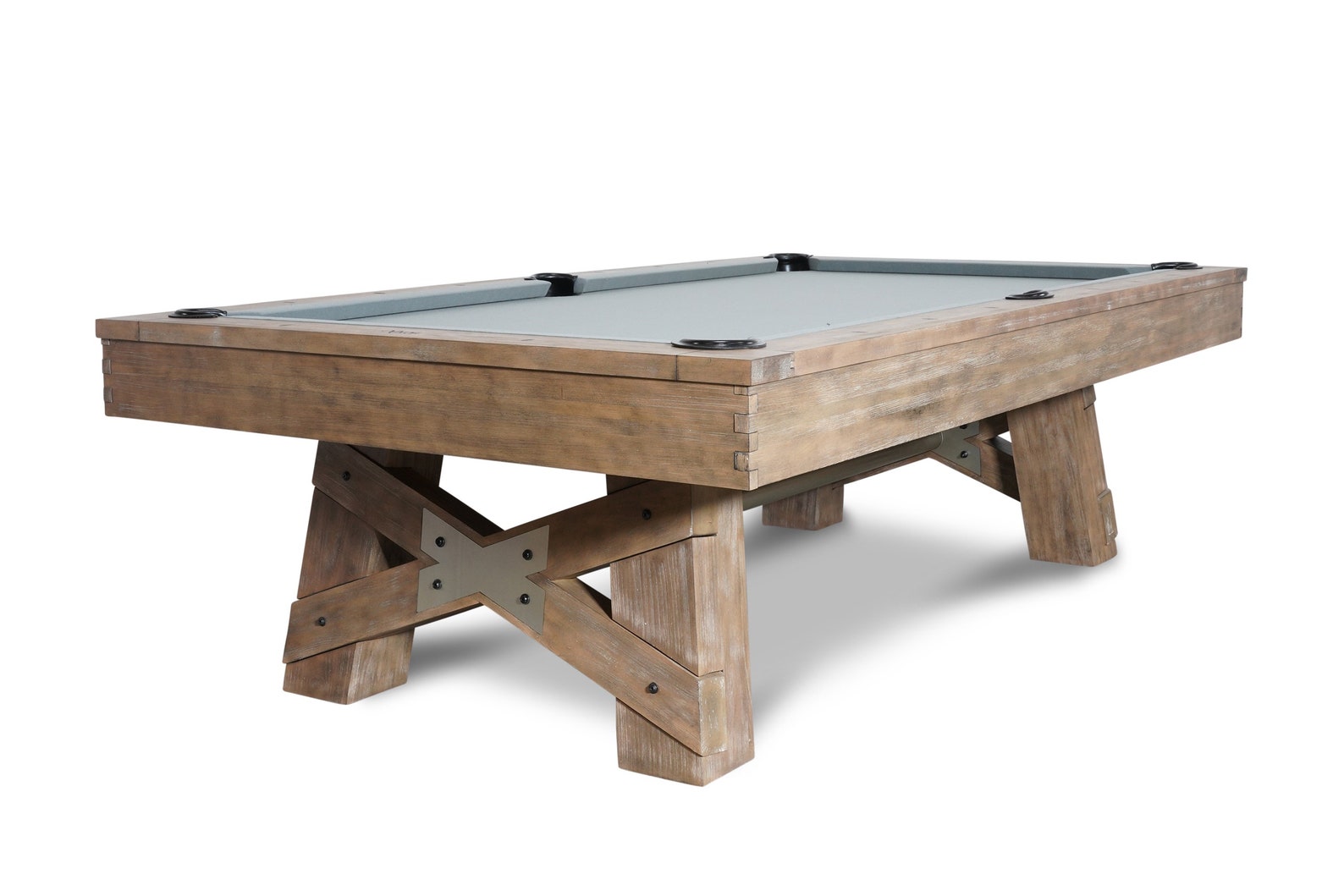 Georgia Pool Table in Weathered Natural W/ Premium Accessories and Free ...