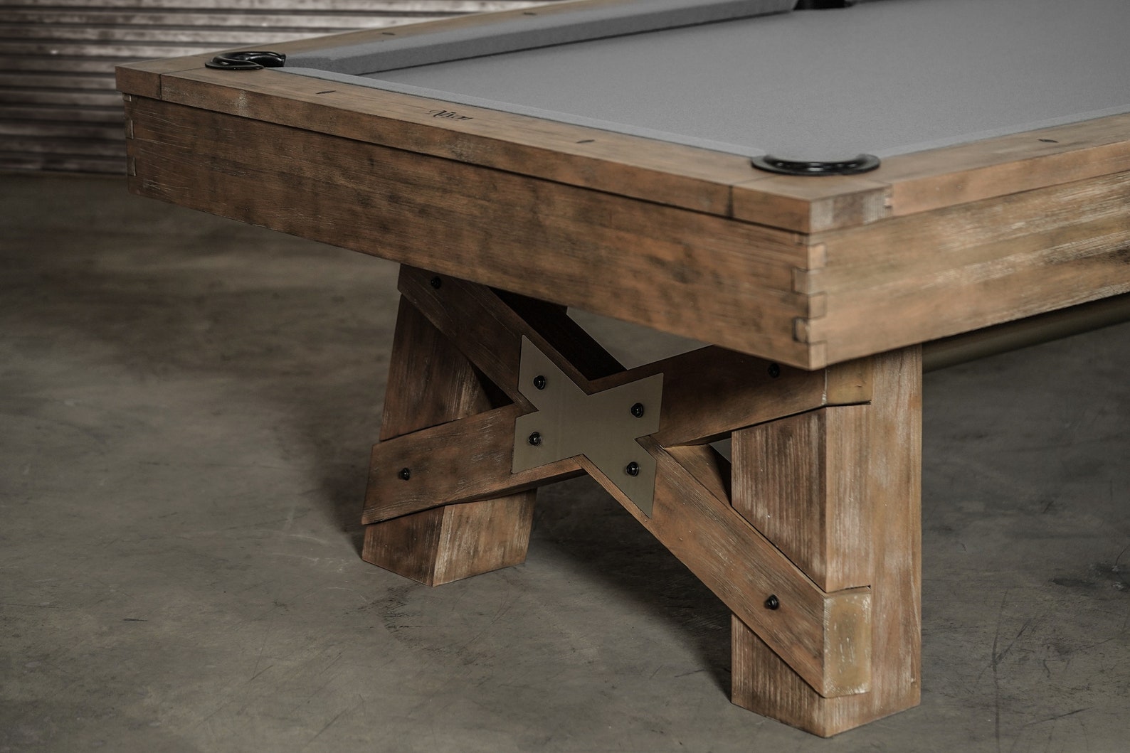 Georgia Pool Table in Weathered Natural W/ Premium Accessories and Free ...
