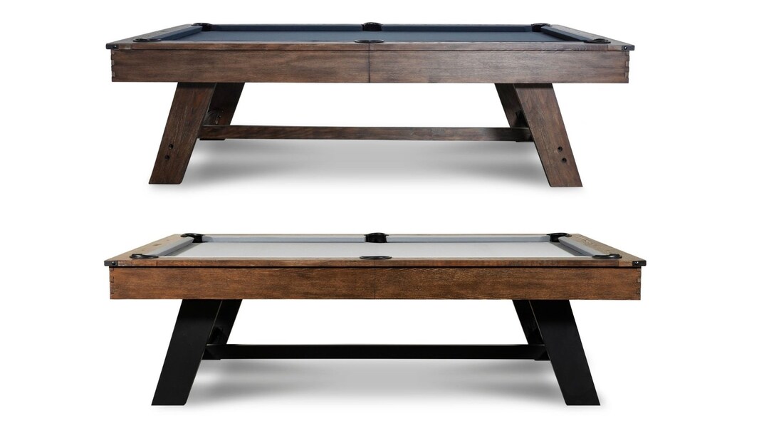 Hunter Slate Pool Table in Brushed Walnut W/ Dining Top Option | Free ...