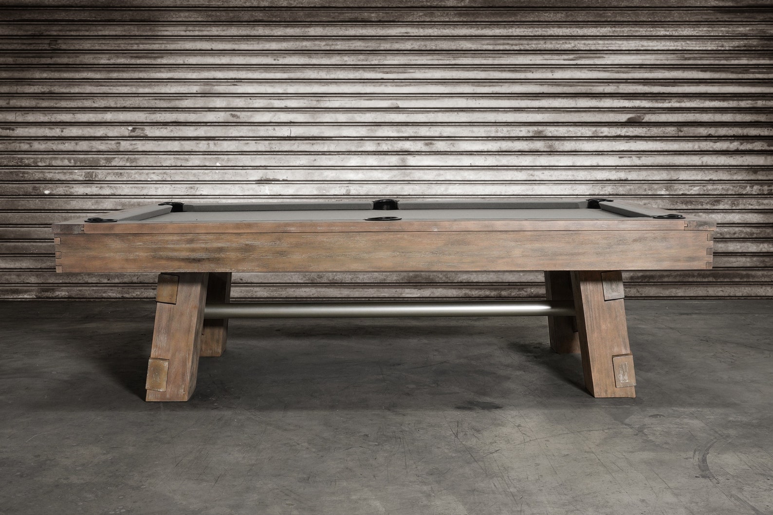 Georgia Pool Table in Weathered Natural W/ Premium Accessories and Free ...