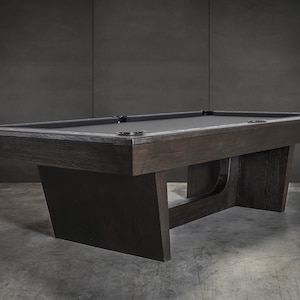 Kai Slate Pool Table in Waxed Brown W/ Premium Accessories and Free ...